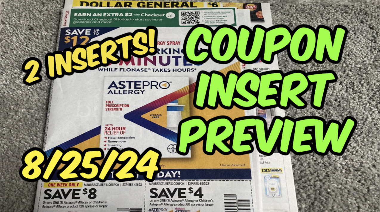 8/25/24 COUPON INSERT PREVIEW – 2 INSERTS – Savvy Coupon Shopper