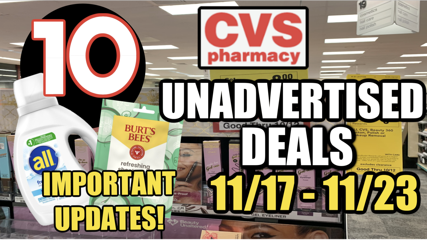 CVS UNADVERTISED DEALS FOR THE WEEK OF (11/17 – 11/23) – Savvy Coupon ...