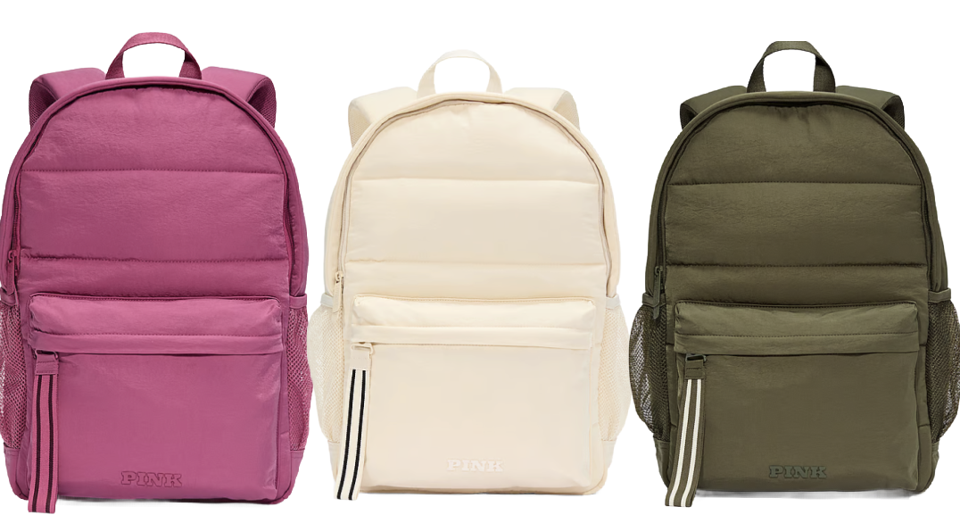PINK QUILTED PUFFER BACKPACKS….ONLY $19.99 (REG $59.95) – Savvy Coupon ...