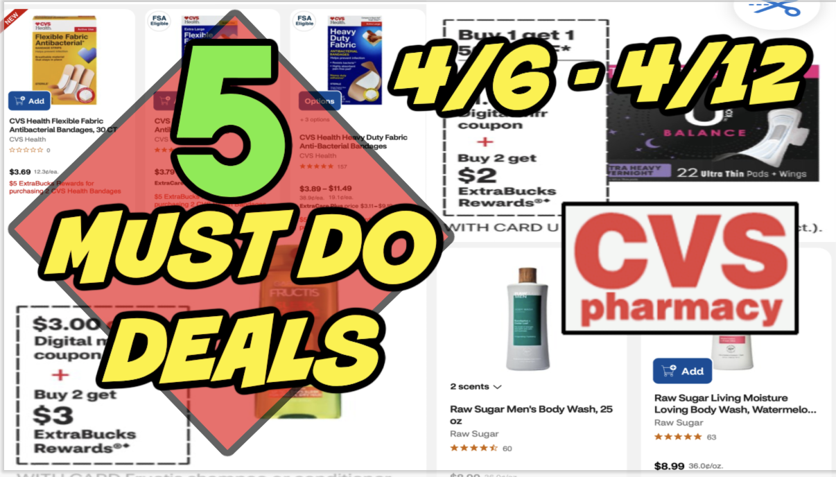 5 MUST DO CVS DEALS (4/6 – 4/12) – Savvy Coupon Shopper