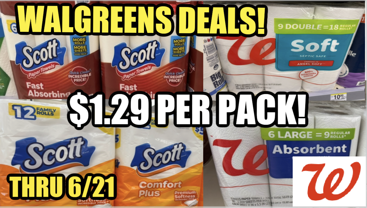 WALGREENS: $1.29 PAPER PRODUCTS THRU 6/21! – Savvy Coupon Shopper