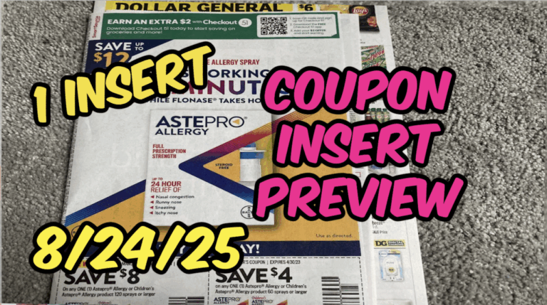 8/24/25 SAVE COUPON INSERT PREVIEW – Savvy Coupon Shopper